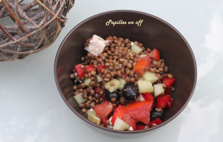 Salade de lentilles à la grecque – Papilles On Off