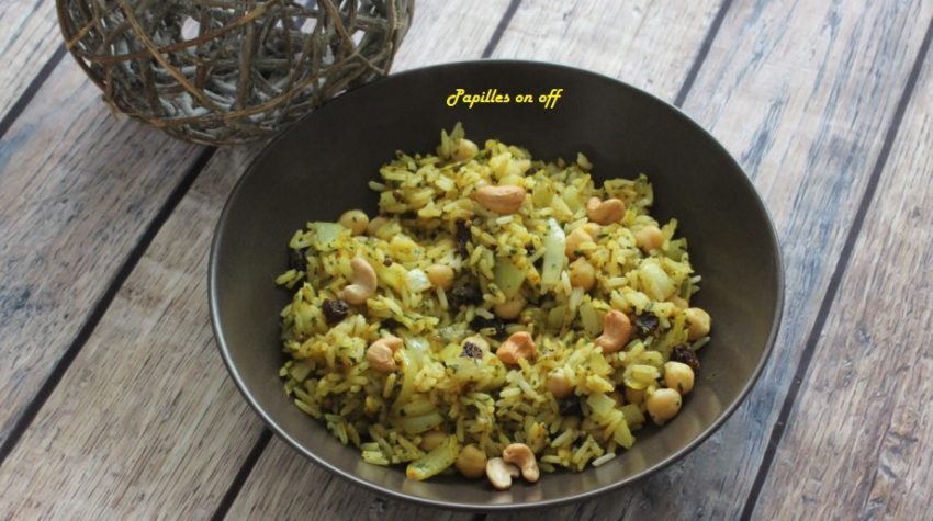 Poêlée de riz aux pois chiches et raisins secs – Papilles On Off